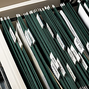 HERKKA Extra Capacity Hanging File Folders, 30 Pack Reinforced Hang Folders with Heavy Duty 1 Inch Expansion, Designed for Bulky Files, Medical Charts, Letter Size, Green