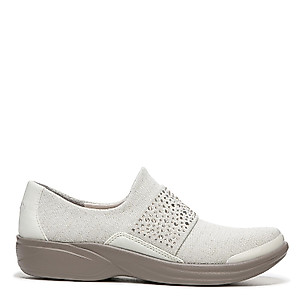 BZees Women's Pizazz Slip-On Loafer, Eggnog Sparkle, 9