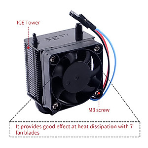 GeeekPi 2PCS PWM Controllable Fan for Raspberry Pi, Speed Adjustment Fan 40x40x10mm for Raspberry Pi, Speed Control Fan DC 5V 4010 Quiet Fan for Raspberry Pi 4, 3 B+, Pi 3 (Black)
