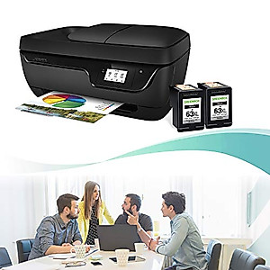 GREENBOX Remanufactured Ink Cartridge 63 Black Replacement for HP 63 63XL for HP OfficeJet 3830 5255 5258 Envy 4520 4512 4513 4516 DeskJet 1112 1110 3630 3632 3634 2130 2132 Printer (2 Black)