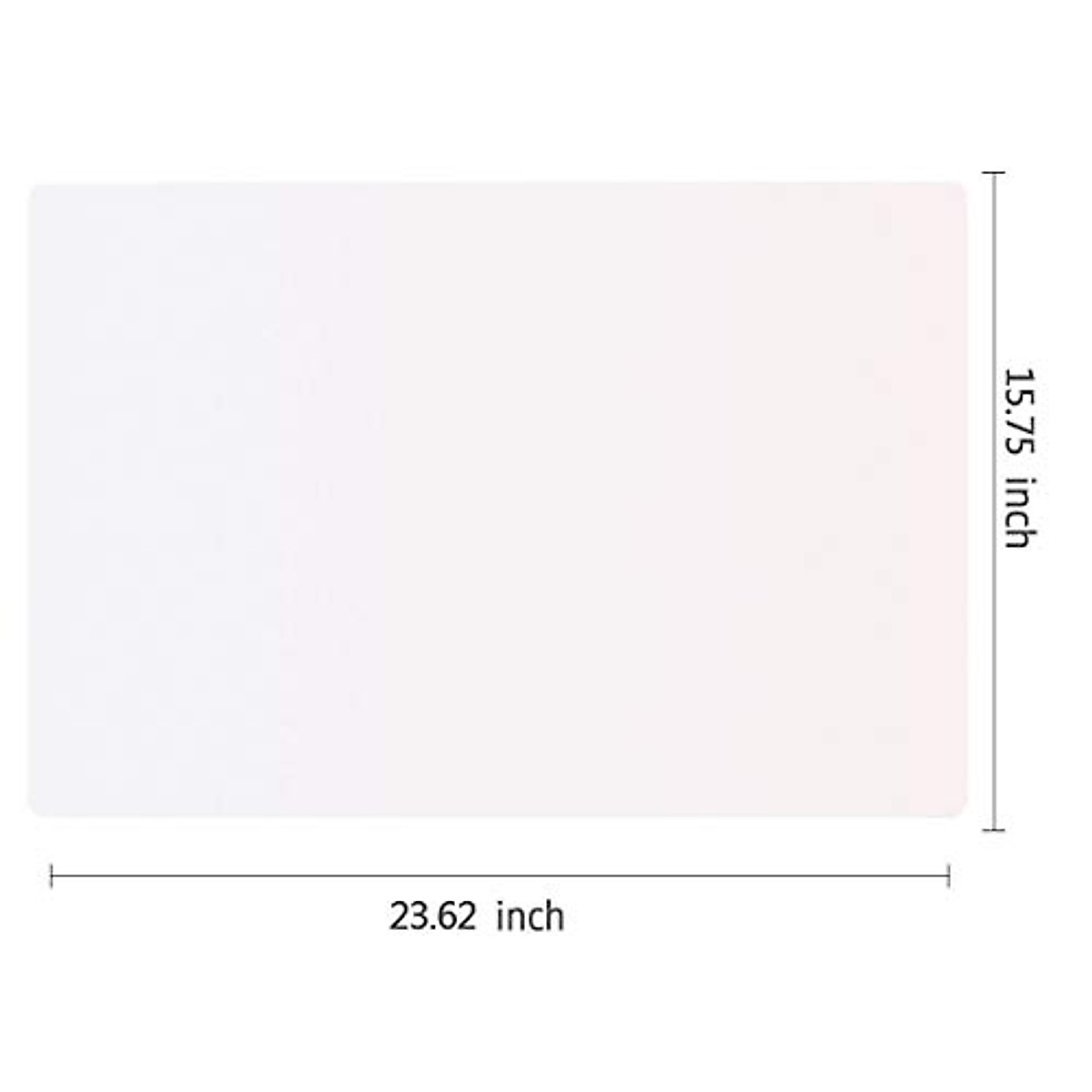 KimTin Food Grade Nonstick Silicone Pastry Mat,Countertop Protector, Kitchen Counter Mat,Heat Resistant,Washable,Table Mat,Size 23.62 x 15.75 inches,Set of 2 (Translucent)