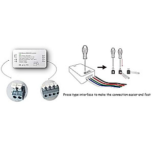 LED Strips Controller RGB CCT/ RGBW Zigbee Controller ww/cw and Dimmer Controller Smart Strip Light Controller Work with Amazon Echo Plus for DC12-24V LED Strip Lights (Dimmer Controller)