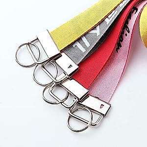 HRLORKC 50 Sets Key Fob Hardware Key Fob Keychain Wristlet with Split Ring 0.8 Inch