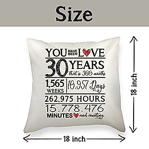 Wlesinzt 30th Birthday Decorations for Women Men Throw Pillow Covers 18X18 30th Birthday Gifts for Her Him Dirty Best Gifts for 30 Year Old Woman 30 Year Old Gift Ideas