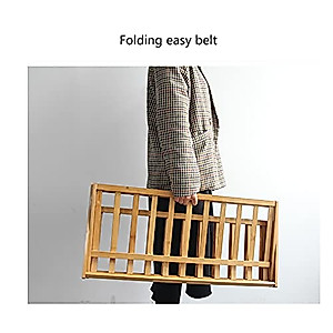 QIFFIY Six Layer Bamboo Shoe Rack Installation Free Simple Folding Solid Wood Shoe Cabinet Entrance Shoe Shelf(Natural Bamboo)