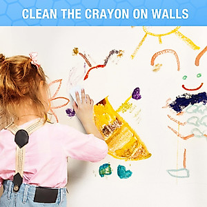 squish Magic Eraser Sponge, 12 Count Magic Cleaning Pads, Extra Durable White Sponge Erasers with Melamine Form for Walls, Oven, Windows, Shower, Kitchen, Bathroom, and Shoe Cleaner