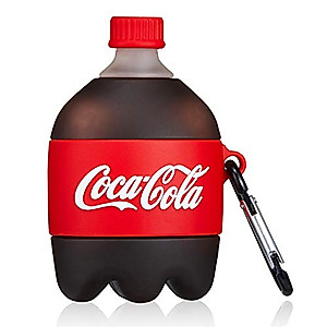 Oqplog for AirPod 2/1 Case Fashion for AirPods 2nd/1st Air Pods Cases Cover Hypebeast Funny Design Fun 3D Trendy Unique Fancy Soft Silicone for Men Boys Teen Kids(3D Red Drink)