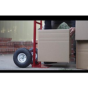 Simpli-Magic Steel Pneumatic Hand Truck Dolly - 600-Lb. Capacity, 10in. Tires, Premium American Red Finish