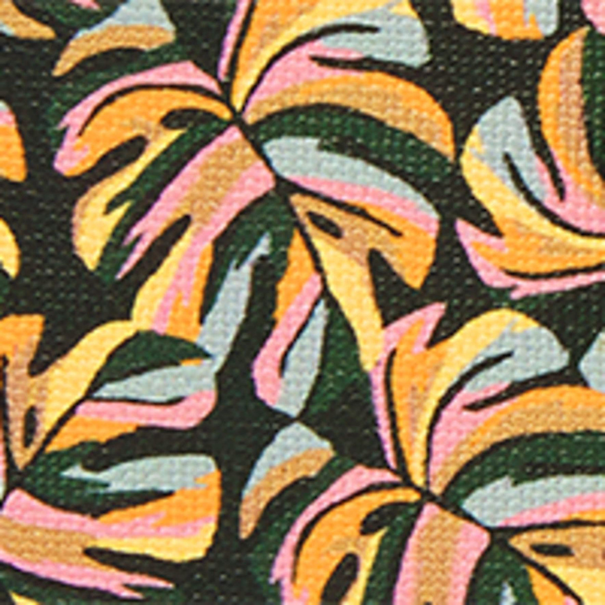 Fossil Women's Logan Faux Leather Wallet RFID Blocking Tab Clutch, Green Multi Palm (Model: SL6585335)