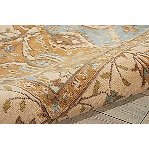 Nourison Modesto Traditional Beige 5'3" x 7'3" Area Rug, Easy Cleaning, Non Shedding, Bed Room, Living Room, Dining Room, Kitchen (5x7)