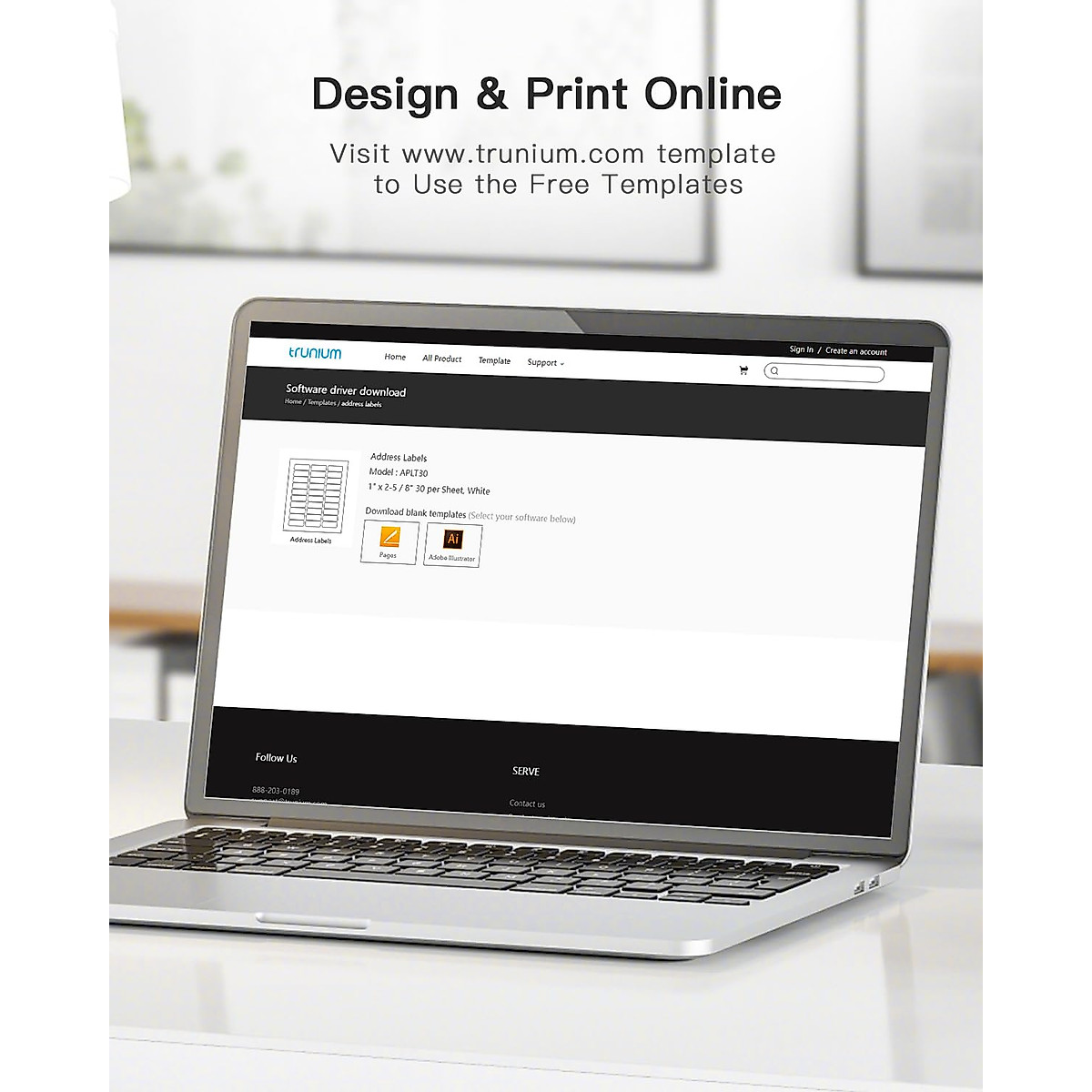 Shipping Address Labels, 1" x 2-5/8" Address Labels for Laser & Inkjet Printers, Mailing Labels for 5160, 5260, 8160, Strong Adhesive for FBA Label, Easy to Peel (25 Sheets, 750 Labels)