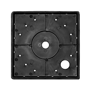 Bloem Tall Finley Tapered Square Planter: 25" - Black - Matte Textured Finish, 100% Recycled Plastic Pot, for Indoor and Outdoor Use, Gardening, 9 Gallon Capacity