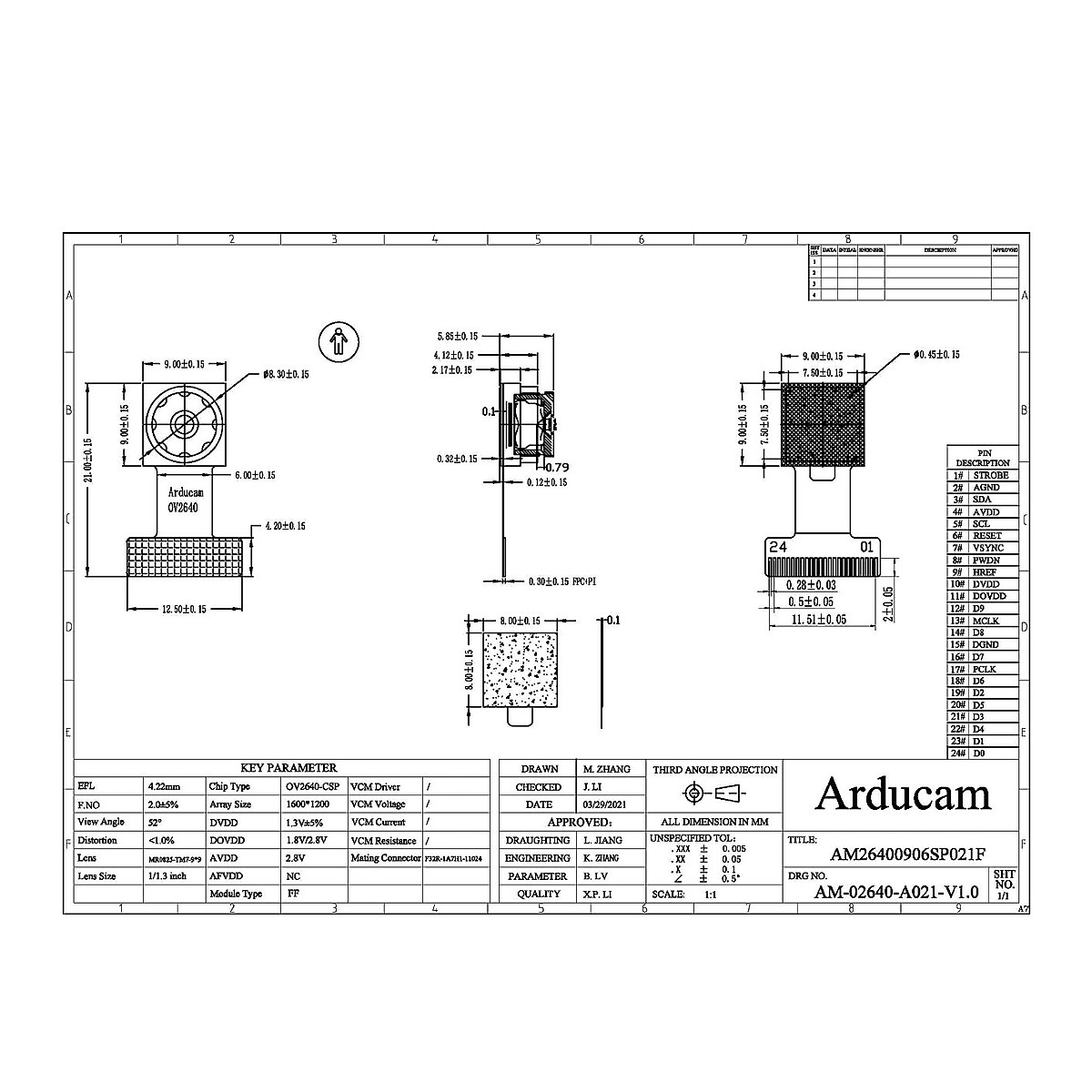 Arducam OV2640 Camera Module, 2MP Mini CCM Compact Camera Modules Compatible with Arduino ESP32 ESP8266 Development Board with DVP 24 Pin Interface, 2 Pack