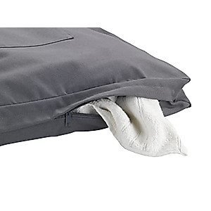 WENKO Laundry Hamper Bag Hanging, Over The Door Basket with Hooks for Bathroom, Closet, Space Saving Storage, Wall Mounted, 3.94 x 20.47 x 31.89 in, Gray