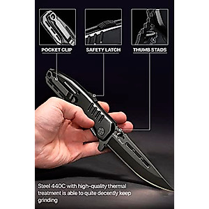 Grand Way Personalized Gift for Men - Customized Pocket Knife Engraved Gifts Dad Husband Custom Knives Idea Birthday Christmas Valentine's Day Anniversary Stocking Stuffers 6681 PS