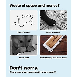 Shoe Covers Disposable -100 Pack（50 Pairs） Disposable Shoe & Boot Covers Waterproof Slip Resistant Shoe Booties, Durable Boot & Shoes Cover, One Size Fits All (CPE Plastic)