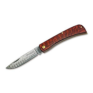 MAGNUM by Boker Snake Rangebuster Damascus Folding Pocket Knife 01RY141DAM, Brown