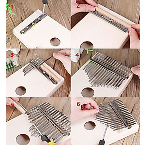 Jiayouy Kalimba Thumb Piano 17 Keys Kalimba DIY Kit with Carrying Bag Tuning Hammer Portable Mbira Finger Piano Gifts for Kids and Adults Beginners (Wood Color)