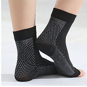 3pair Plantar Fasciitis Support Socks Men Women Sleeves for Weak Ankles Arches Heels - Pain Relief Night Splint Sock