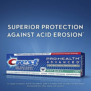 Crest Pro-Health Advanced Antibacterial Protection Toothpaste, Mint Burst, 5 Oz (Pack of 4)