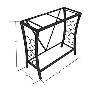 Aquatic Fundamentals 29 Gallon Metal Aquarium Stand, 30.3" L x 12.5" W, Black
