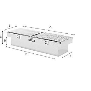 Lund 5150DB Challenger Series Brite Gull-Wing Crossover Specialty Deep Storage Box