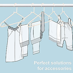 Black Plastic Hangers 20 Pack, Light Weight Durable Clothes Hangers Non-Slip Slim Heavy Duty Hangers G-Shape Standard Size Ideal for Tank T-Shirts Dresses Jackets Suits Blouses Ties Leggings (Black)