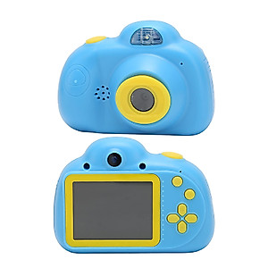 Upgrade Kids Camera, 1080P 2.4 Inch Cartoon Camera for Boys Girls, Mini Portable Camera with 32GB SD Card, Gifts for Christmas Birthday(Blue)