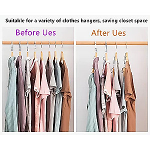 Clothes Hanger Connector Hooks 60 Pcs Hangers Space Saving Closet Hanger Plastic Hooks for Family or Clothing Shop Organizer Hangers Accessory