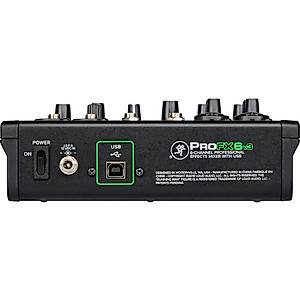Mackie ProFX6v3 6-Channel Sound Reinforcement Mixer with Built-In FX, Gator Cases G-MIXERBAG-1212 Mixer Bag & Stereo Cable 10' Bundle