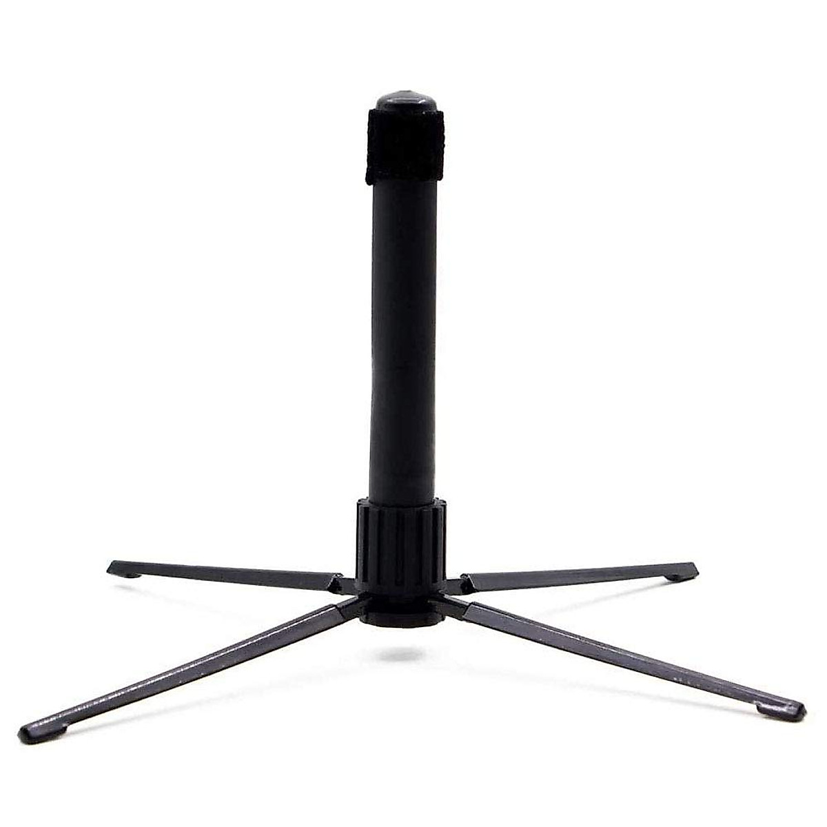 Liyafy Portable Flute Stand Holder Metal Foldable Support 4-Leg Stand Wind Instrument Accessory Black