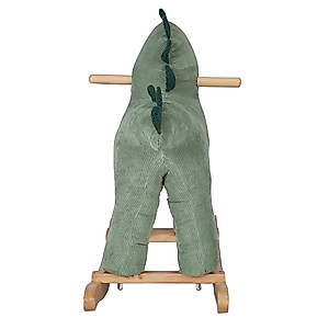 ROCK MY BABY Baby Rocking Horse Dinosaur, Dino Rocking Animal, Wooden Rocking Toy, Animal Ride on, for Girls and Boys Age 18 Month and up(Green Dinosaur)