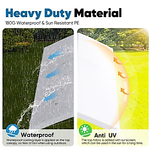 Quictent 10X20ft Heavy Duty Carport Car Canopy Galvanized Car Tent Outdoor Boat Shelter with Reinforced Steel Cables-White