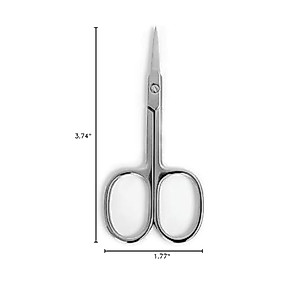 Straight Beauty Grooming Manicure Cuticle Scissors for Facial Hair, Nail, Moustache, Eyebrow, Eyelash, Nose, Ear, and Dry Skin, Men and Women, Stainless Steel
