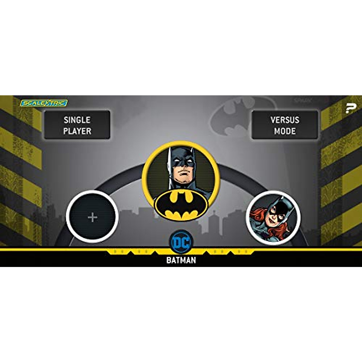 Scalextric Batman vs Joker 1:32 Spark Plug Slot Car Race Track Set C1415T, Black