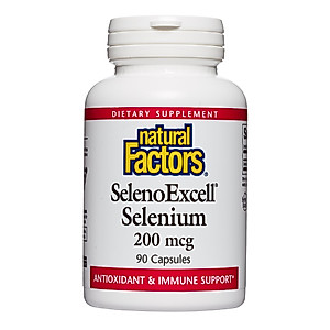 Natural Factors, SelenoExcell Selenium 200mcg, Antioxidant & Immune Support, 90 Capsules