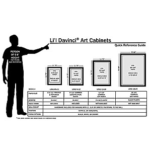 Li'l DAVINCI Art Frames: front-opening, EZ Store wooden frames that allow you to hold up to 50 items in each! (Black, for 8.5 x 11 items)
