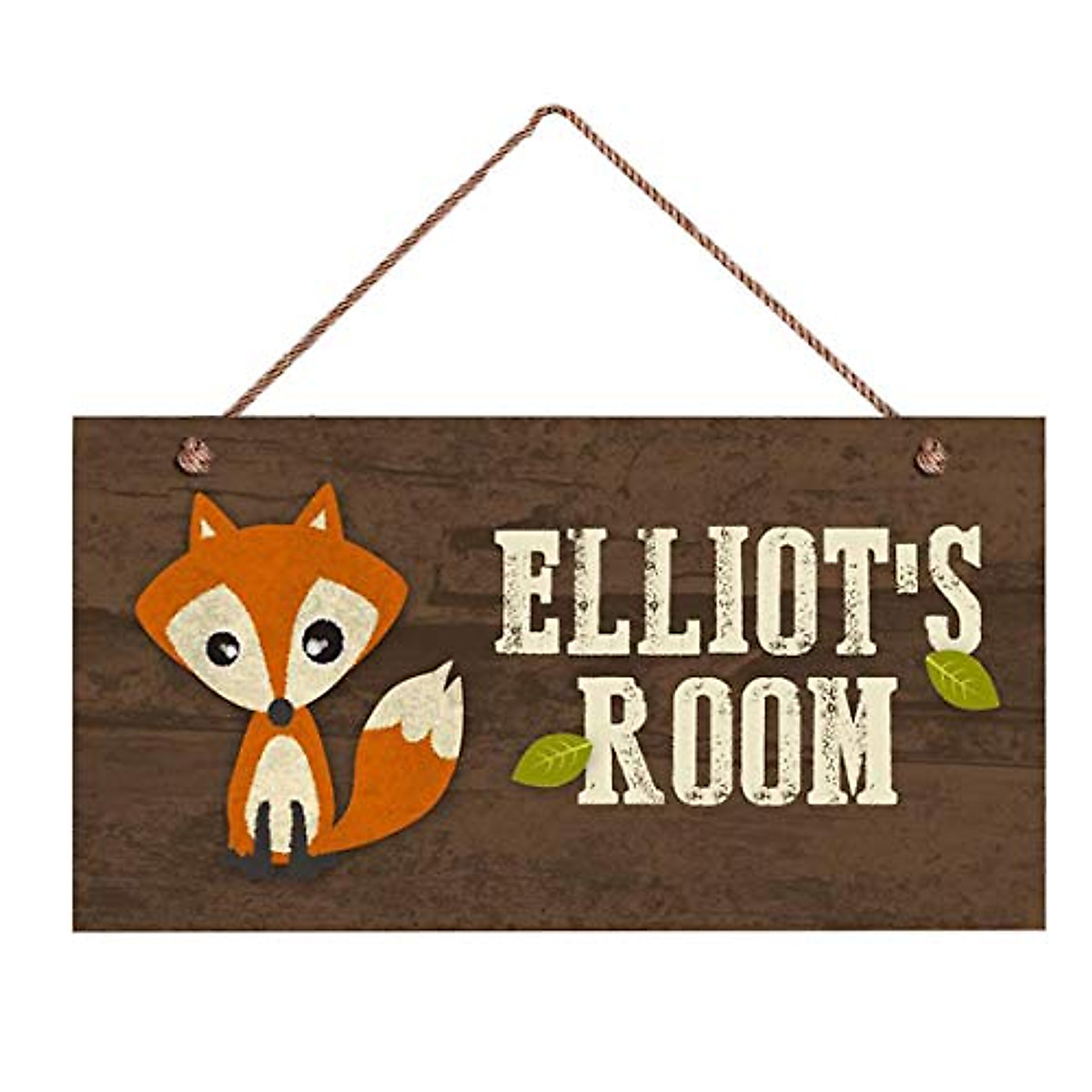 Fox Sign,Personalized Sign, Kid's Name, Kids Door Sign, Baby Nursery Wall Decor, 5" x 10" Sign, Signs