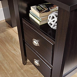Sauder Shoal Creek L-Desk, Jamocha Wood finish
