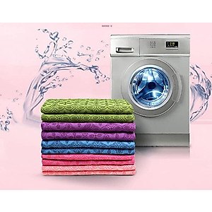 LULOSK Yoga Towel, Hot Yoga Mat Towel - Sweat Absorbing Non-Slip for Hot Yoga, Pilates and Workout with Upgraded Clover-Shaped Grip Dots (72 * 24 inches, Purple)