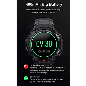 SEDSEY Smart Watches for Men Activity Fitness Tracker Outdoor Tactical Smartwatch with Bluetooth Call Heart Rate Sleep Monitor Pedometer Waterproof Sport Watch for Android iOS Phones