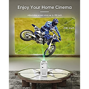 Mini Bluetooth Portable Movie Projector - HISION 1080P Projector 4K ...