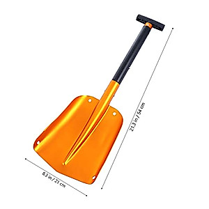 Snow Shovels Heavy Duty Snow Removal Shovels - Foldable Cordless Snow Shovel 21 x 11 Utility Ice Shovel for Car Driveway