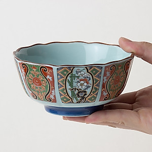 Ranchant Small Bowl, Red, Gold, Φ4.7 x 2.2 inches (12 x 5.6 cm), Nishikiko Imari Style, Arita Ware Made in Japan