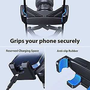 Phone Mount for Car Phone Holder [Upgraded Metal Hook Clip] Gravity Phone Holder Car Mount for iPhone Air Vent Clip Auto Lock Car Cell Phone Holder Mount Cradle in Vehicle Fit for Smartphone