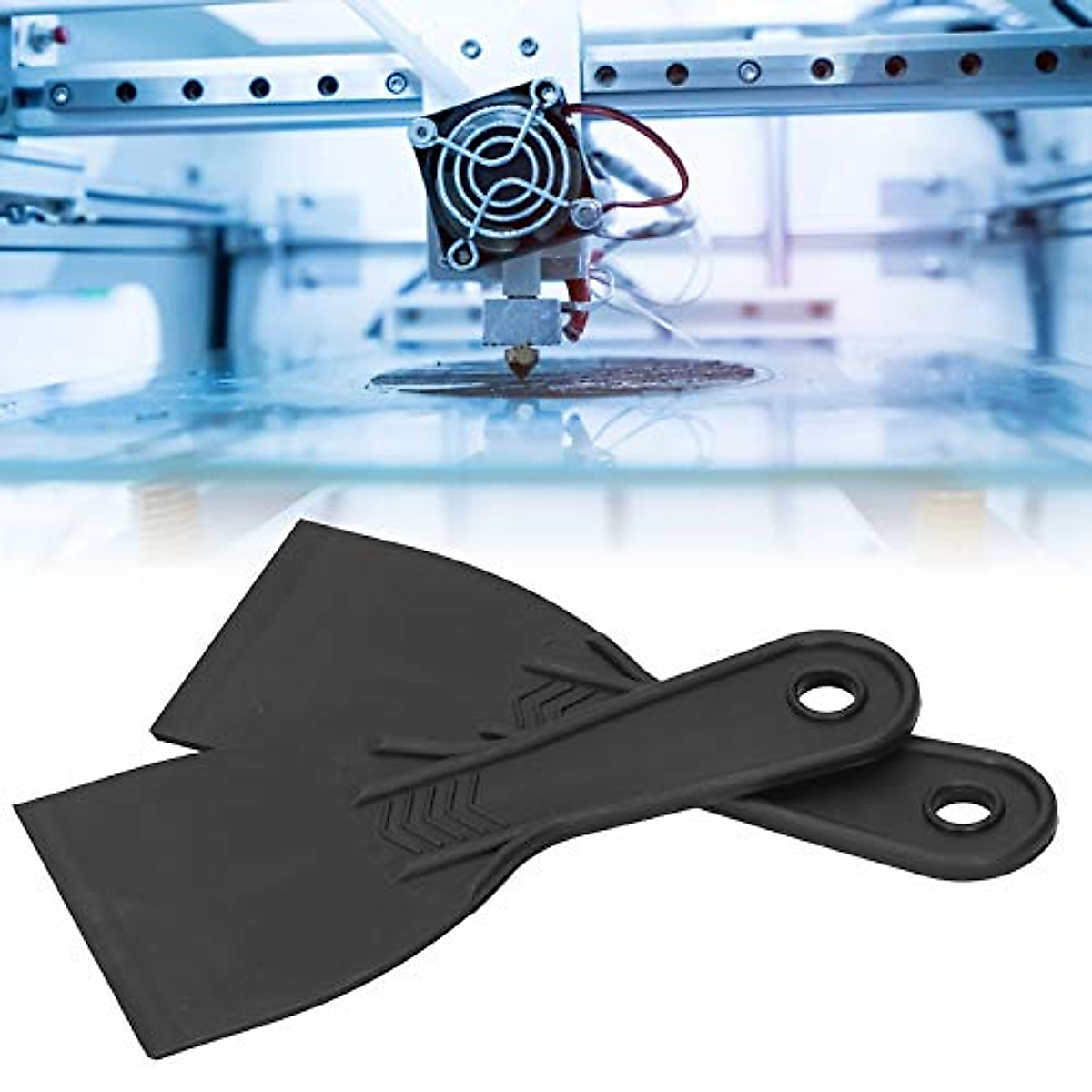2Pcs Plastic Scraper, 3in 3D Printer Spatula Tool SLA Photosensitive Resin Hot Bed Shovel Accessory for 3D Printing Resin Removal,Spackling,Patching,Decal,Wallpaper