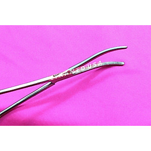 German Stainless Curved Forceps, Hemostat Forceps clamp 10" (Cynamed Brand) … … … …