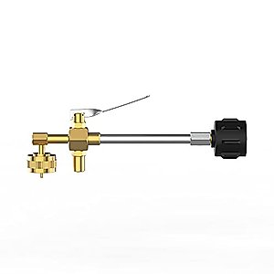 AJinTeby Propane Fitting Adapter Valve Propane Refill Adapter with ON-Off Control for 1LB Refillable Cylinders, with 2pcs Propane Tank caps
