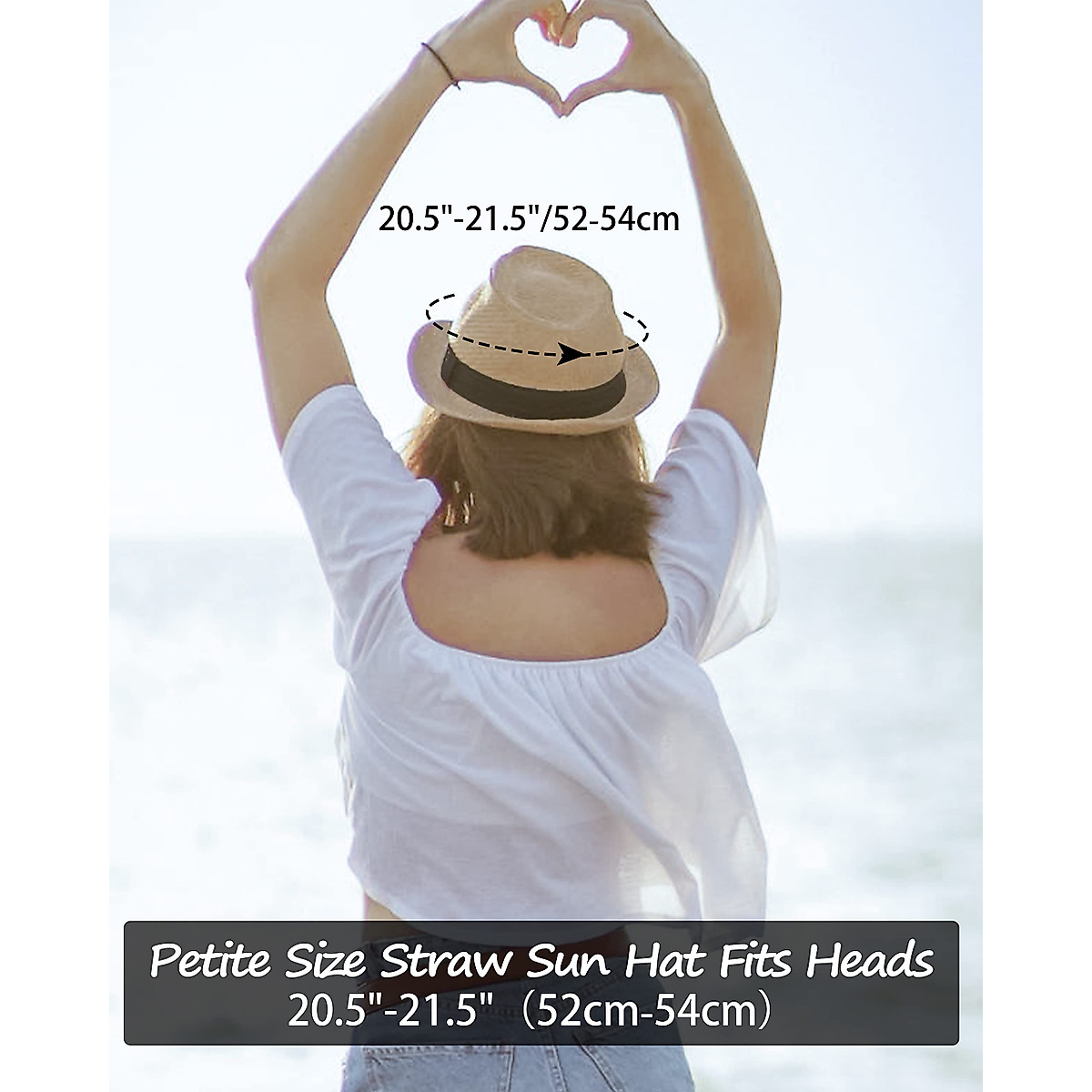 Zylioo XXL Oversize Straw Trilby Hat,Big and Tall Short Brim Panama Hats,Roll Up Summer Fedora Hat