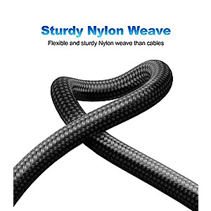 COCIMA TRRS 3.5mm Audio Cable [6.6ft/2M] 4-Pole Microphone Male to Male Nylon Braided AUX Cable Cord Stereo for Headphones Car Home Stereos Speakers Tablets martphones & More